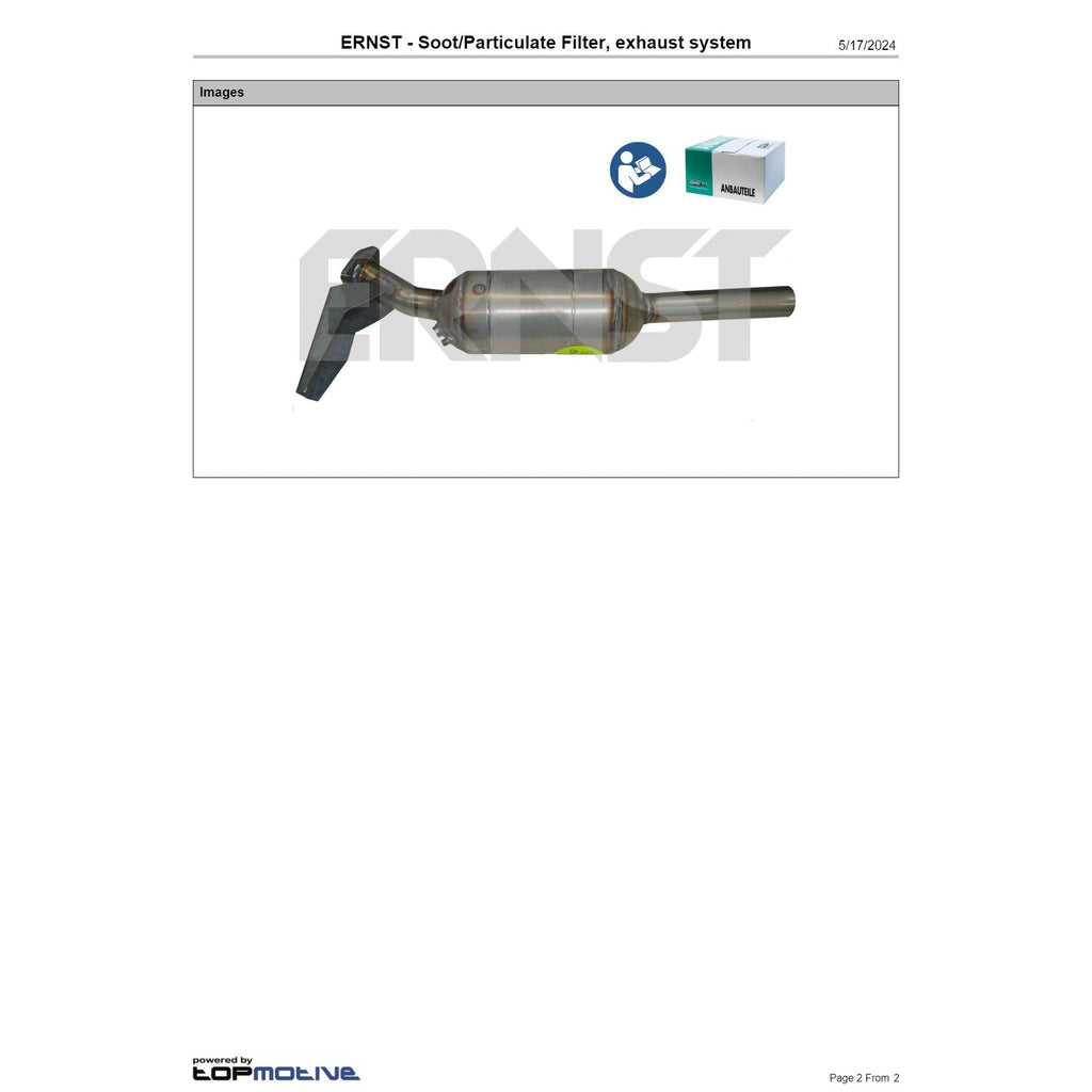 Ernst - Audi A6 3.0L DPF Diesel Particulate Filter