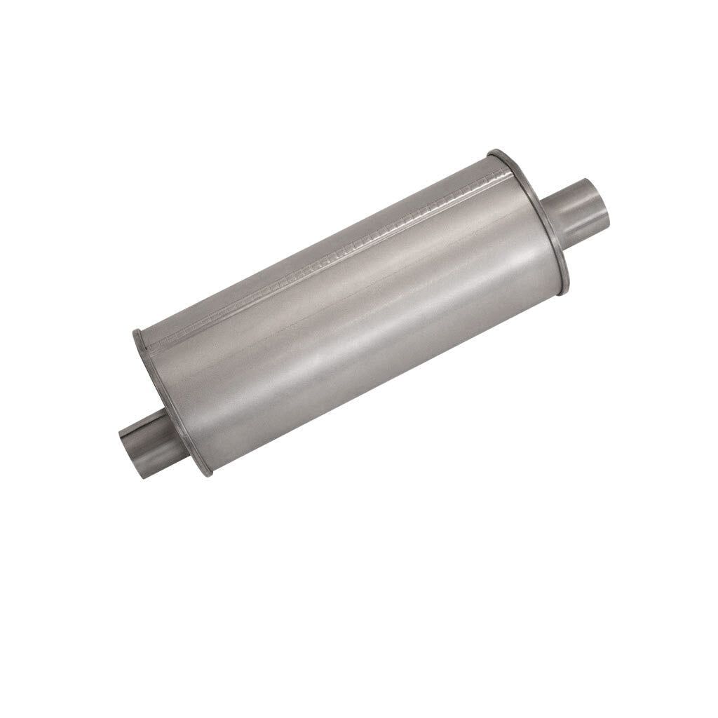 MSA Universal Muffler - 2" Inch 6" Round X 16" Long TripleFlow LH Offs ...