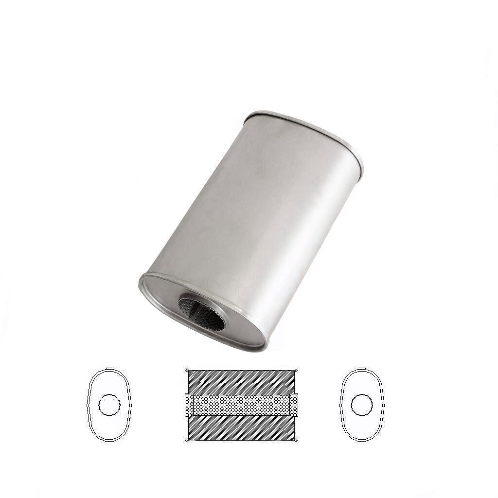 MSA Universal Muffler - 2" Inch 9" x 5" Oval 14" Long Straight Through ...