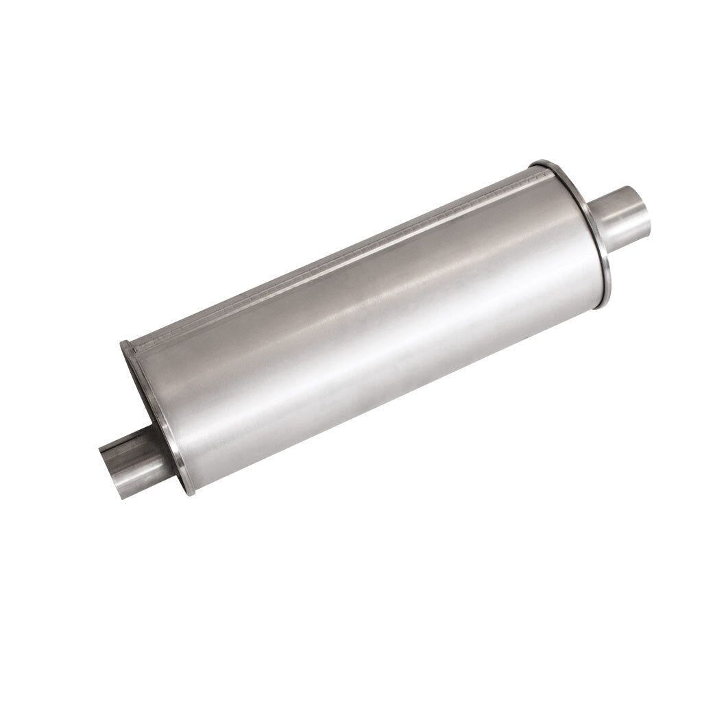 MSA Universal Muffler - 2" Inch 6" Round X 18" Long TripleFlow LH Offs ...