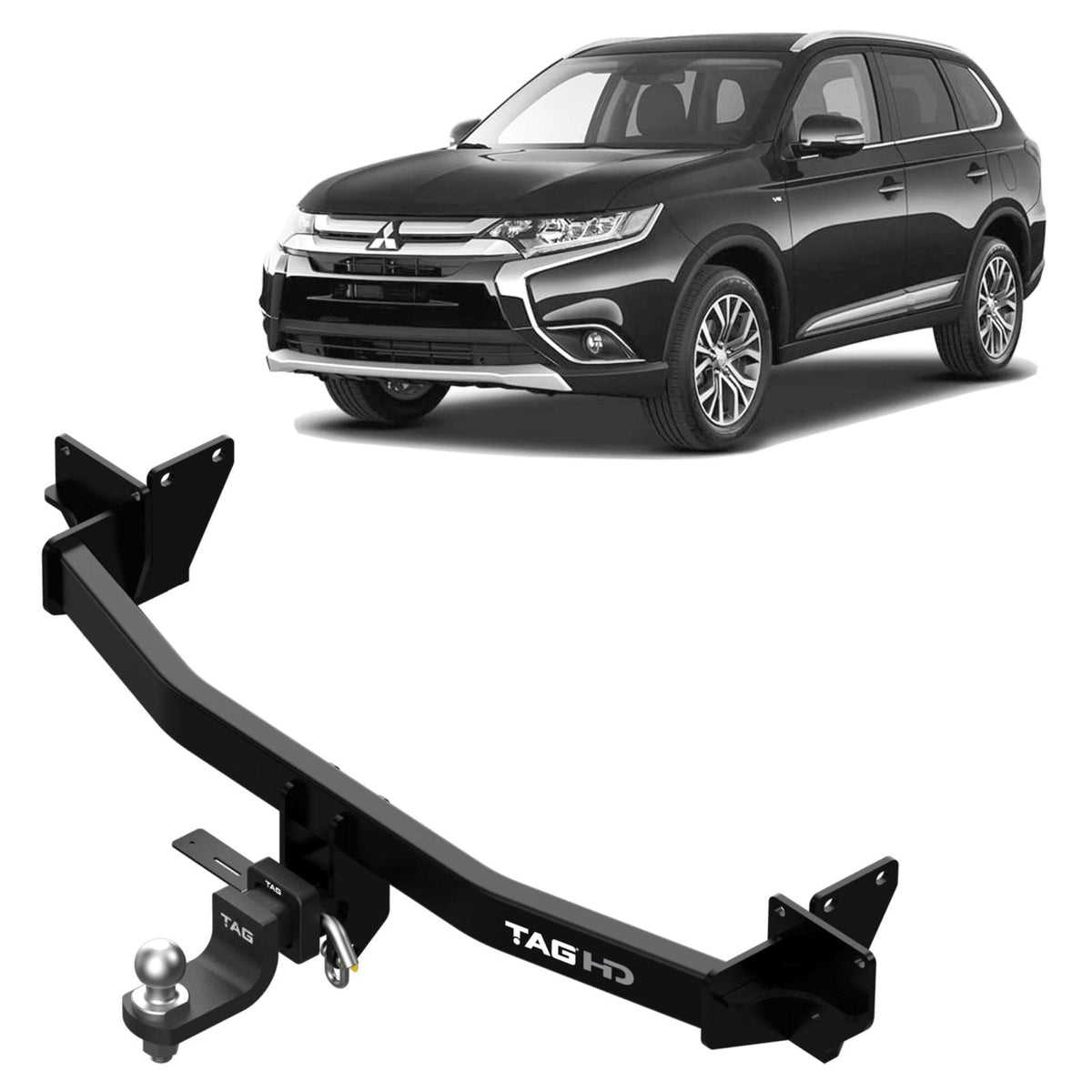 TAG - Mitsubishi Outlander (2012 - 2021) Heavy Duty Towbar & Direct Fi ...