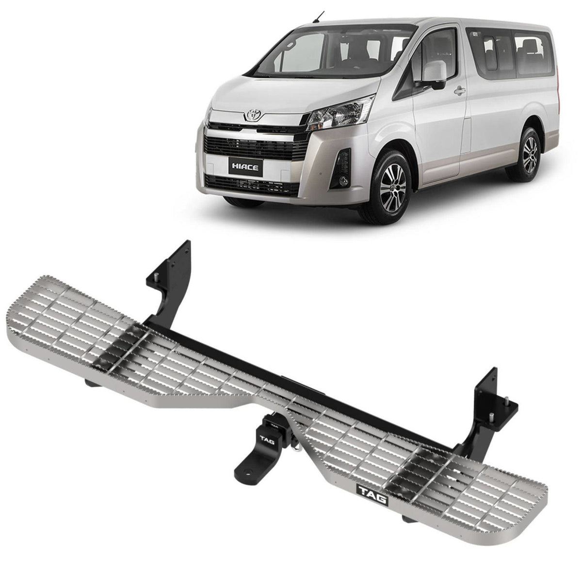 TAG | Heavy Duty Rear Step, Towbar & Wiring Kit | Toyota Hiace / Commu ...
