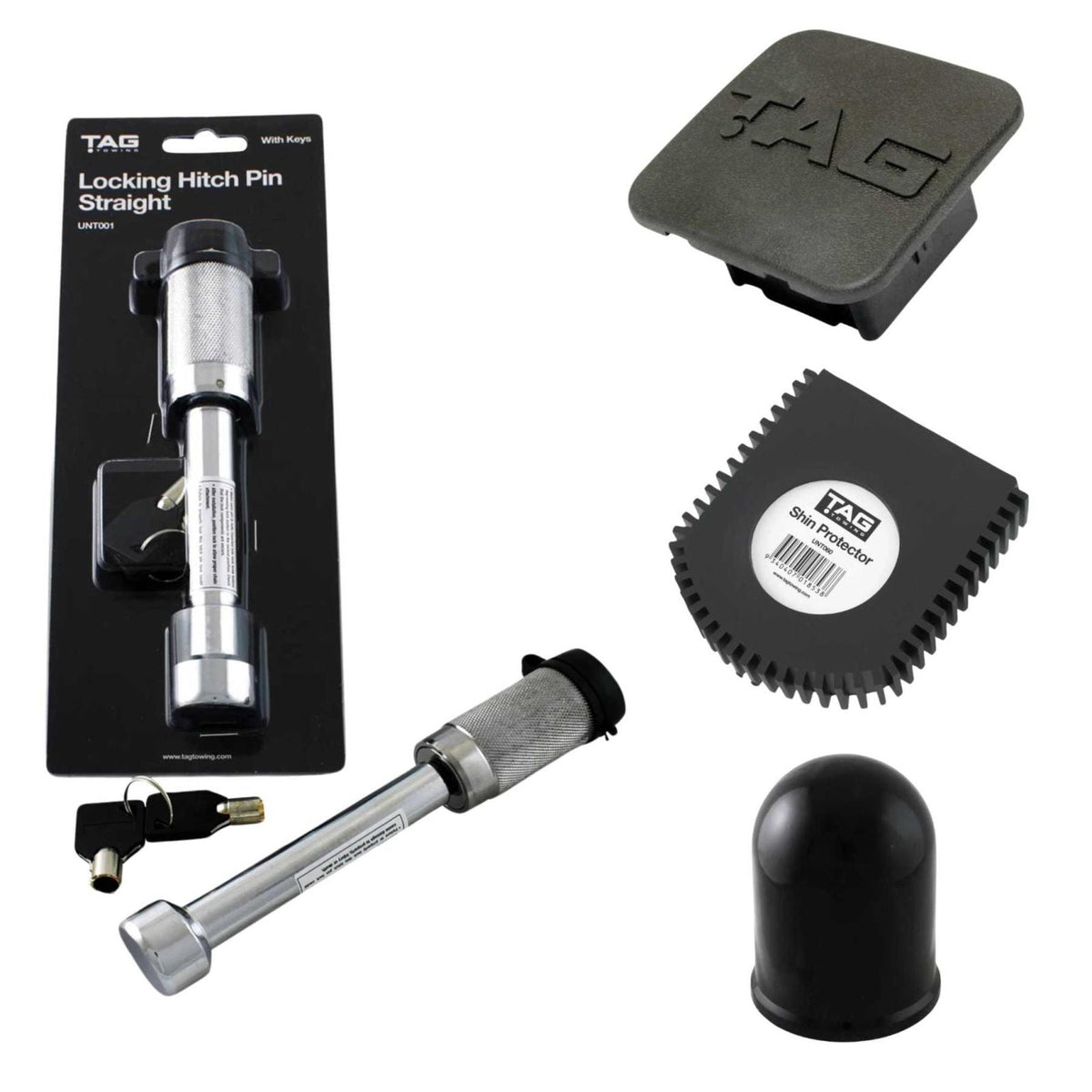 TAG - Towing Protection Kit (Hitch Cover + Locking Pin + Tow Ball Cove ...