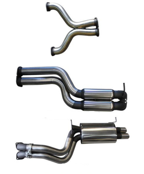 Manta | Twin 3″ Cat Back Exhaust System with Hotdog Muffler | Ford Fal ...