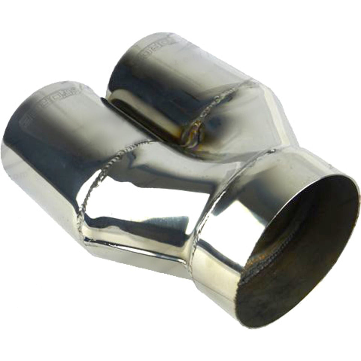 XFORCE - 4" Inch Inlet Twin 80mm Straight-Cut Round Staggered Tip ...