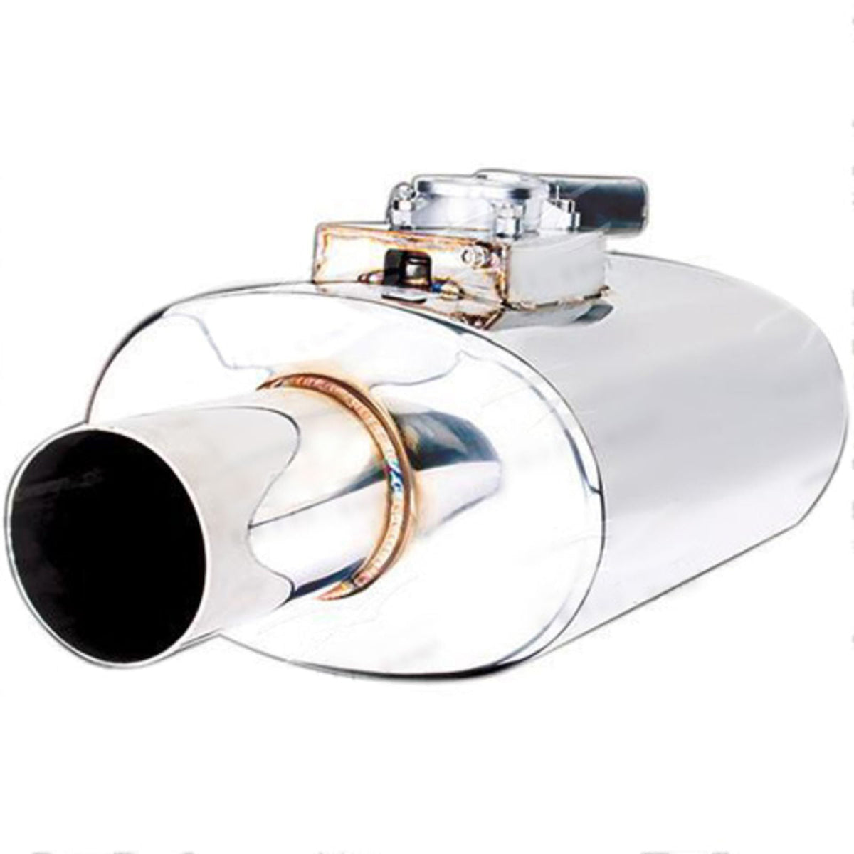 XFORCE - 3" Inch Inlet & 3" Inch Outlet Single Tip Oval Varex Muffler ...